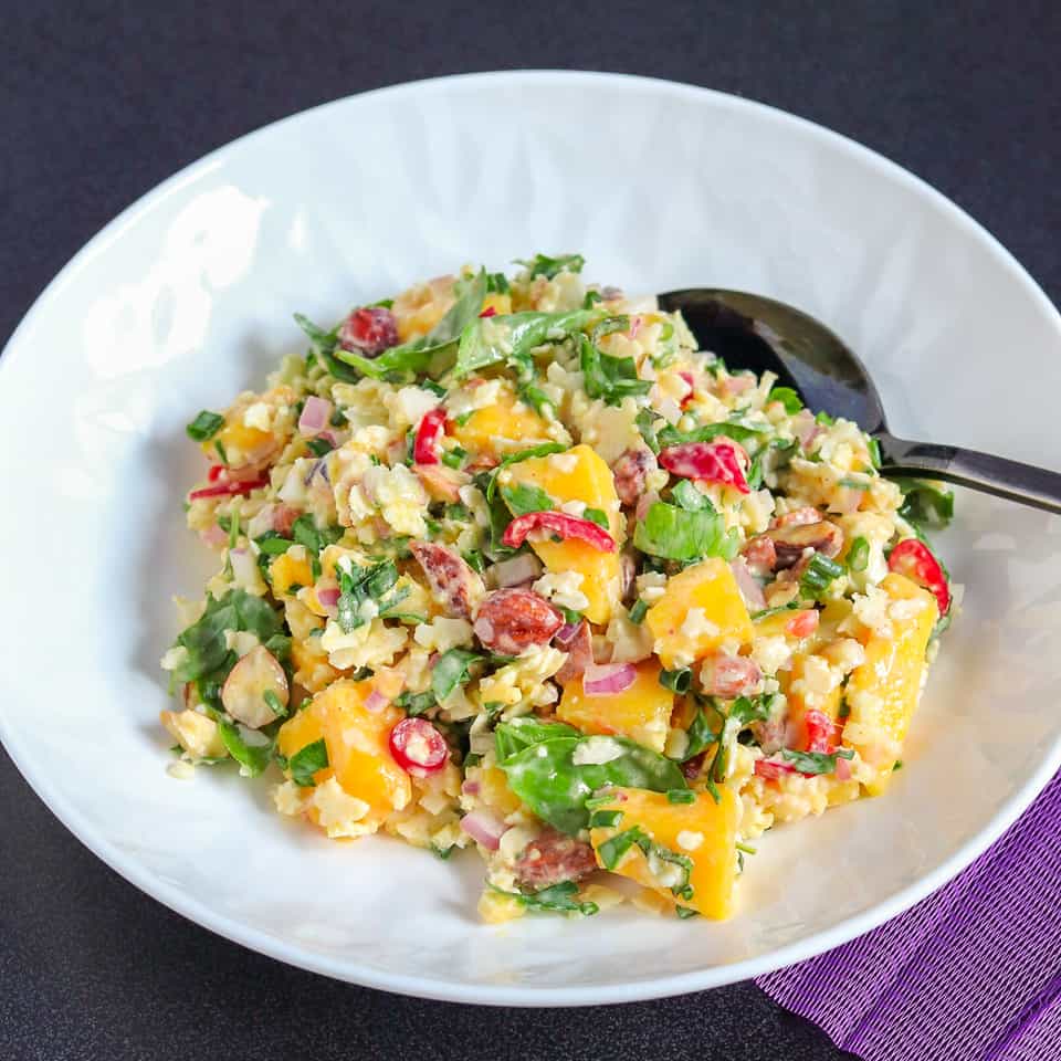 Summer salad cauliflower rice - FOODHEAL