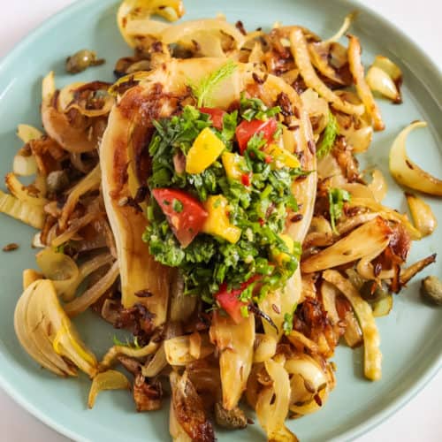 Roasted Fennel with Mango Salsa - FOODHEAL