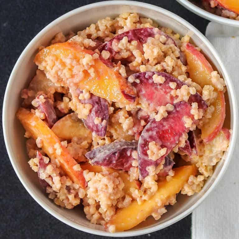Healthy Millet Breakfast with Peaches - FOODHEAL