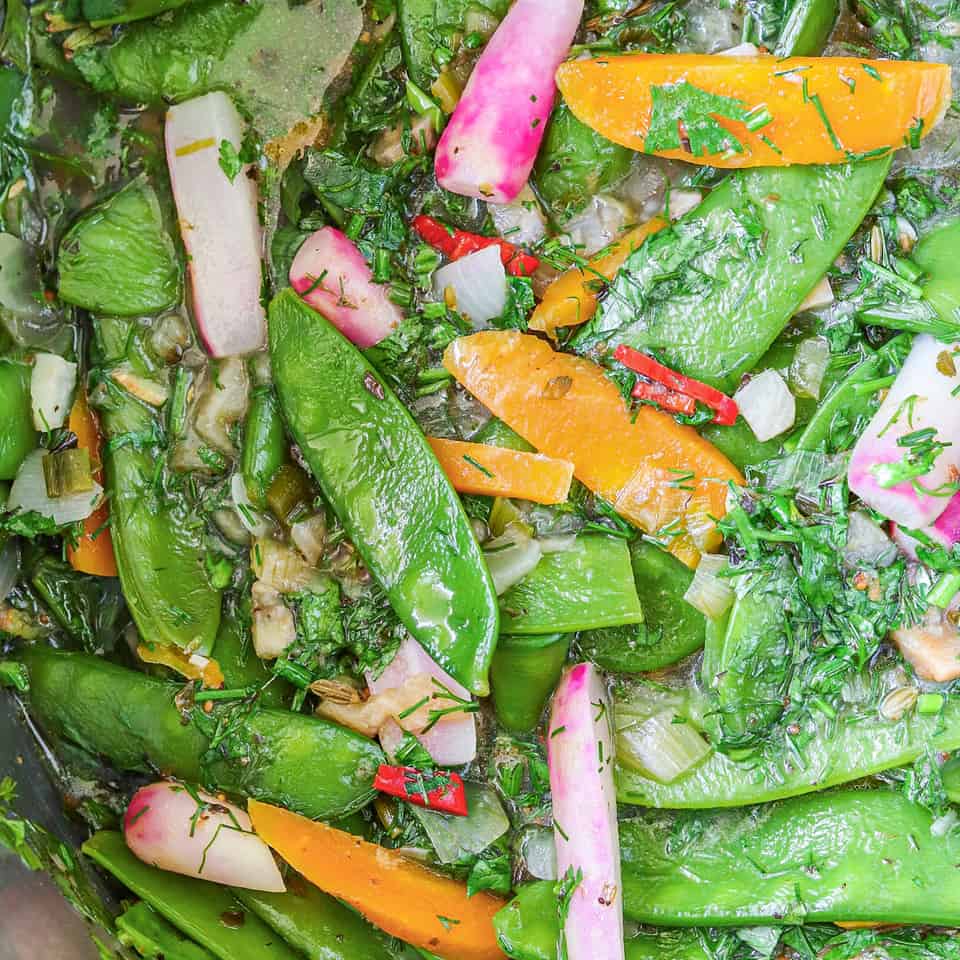 Snow peas recipe with veggies • FOOD HEAL