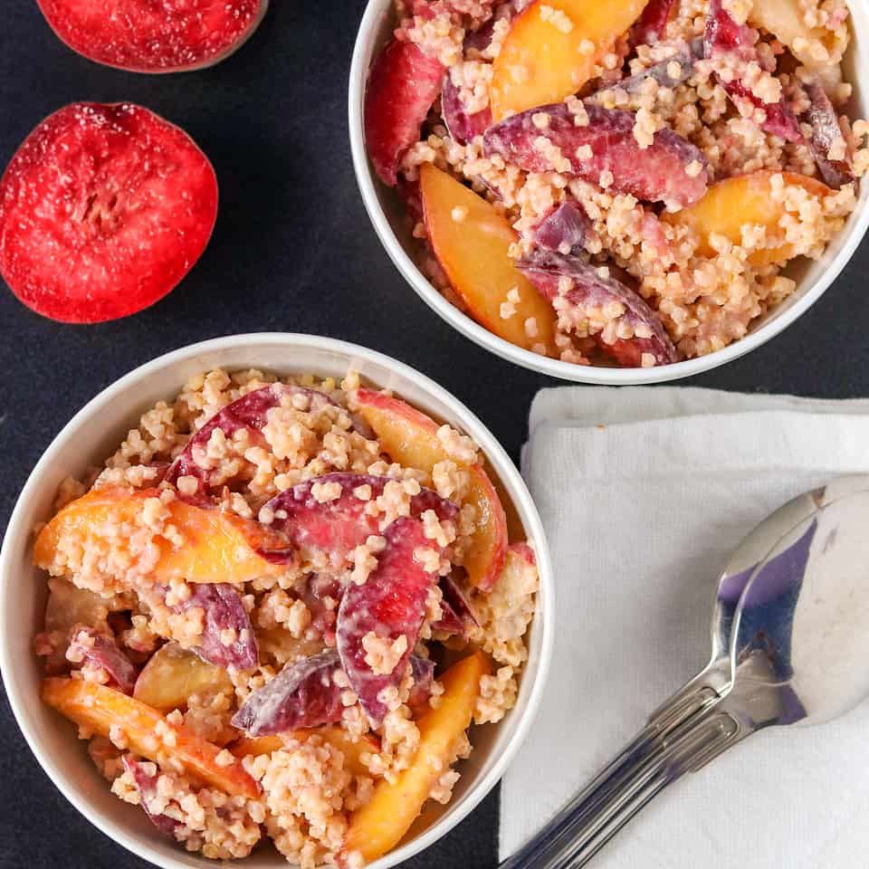 Healthy Millet Breakfast with Peaches - FOODHEAL