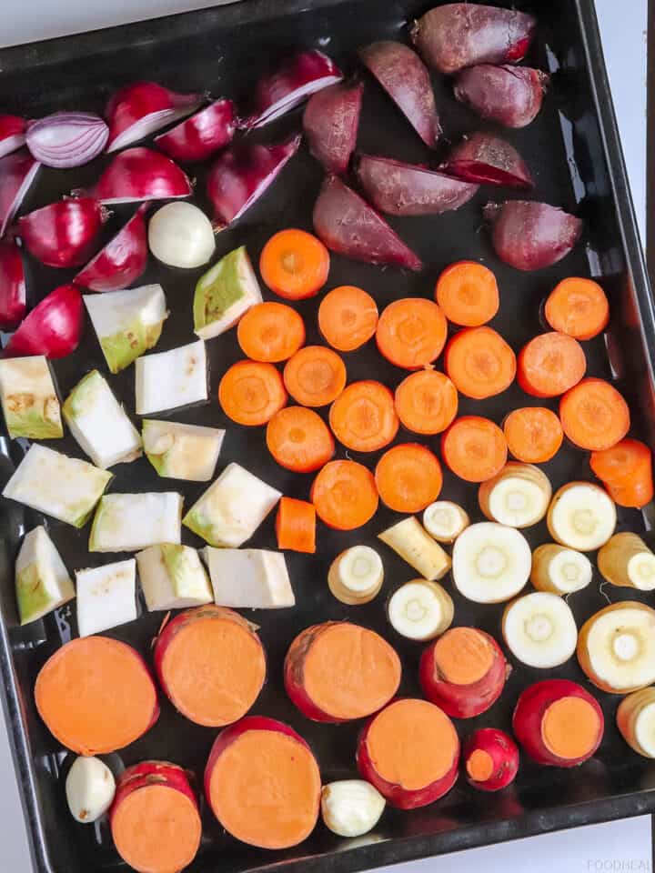 Simple Fall roasted root vegetables recipe - FOODHEAL