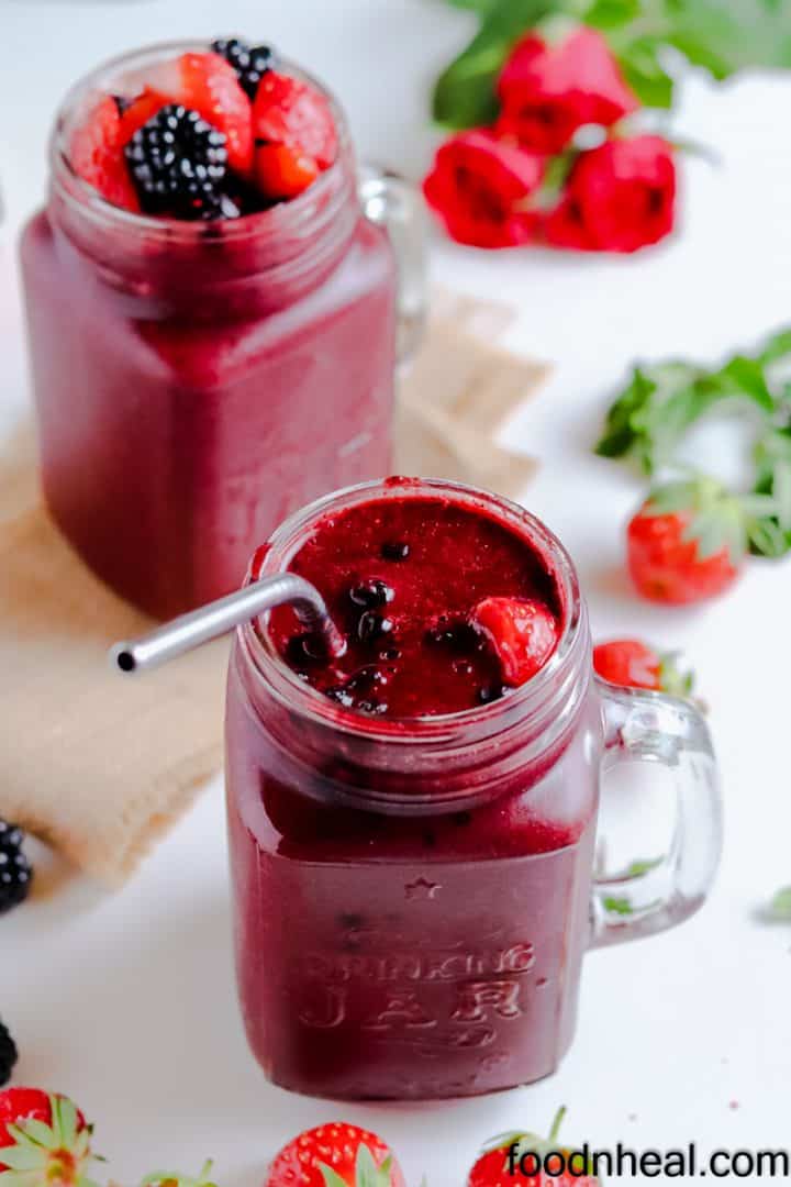 Your new mixed berry smoothie with brewed tea. - FOODHEAL