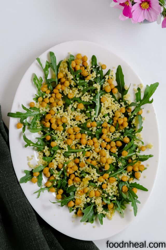 How to create a fantastic arugula salad platter | vegan salad - FOODHEAL
