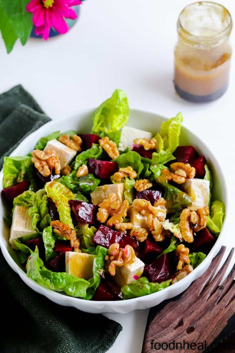 Ridiculously simple beet salad with walnuts - FOODHEAL