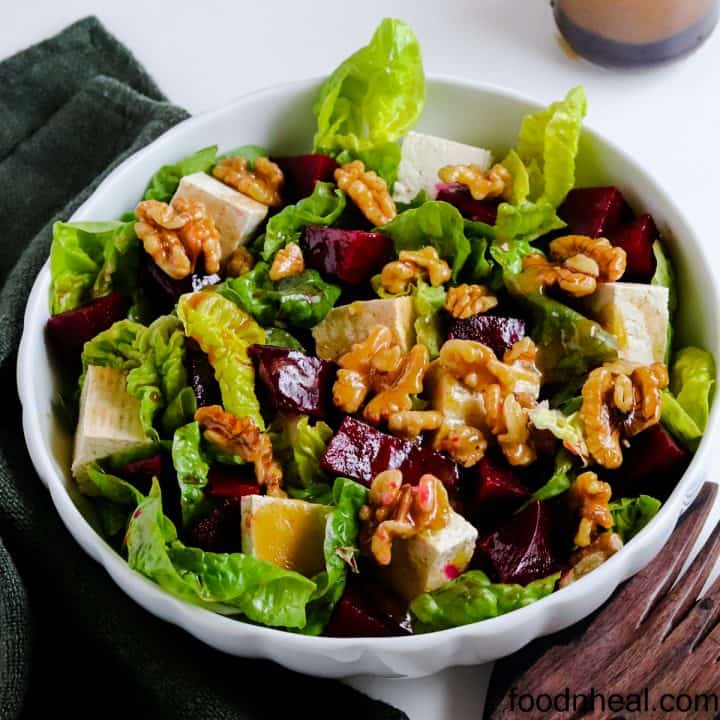 Ridiculously simple beet salad with walnuts - FOODHEAL