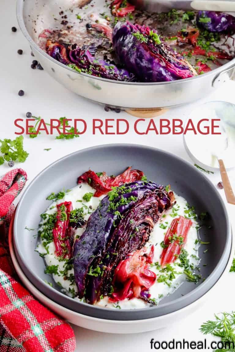 A sensational seared red cabbage with rhubarb - FOODHEAL